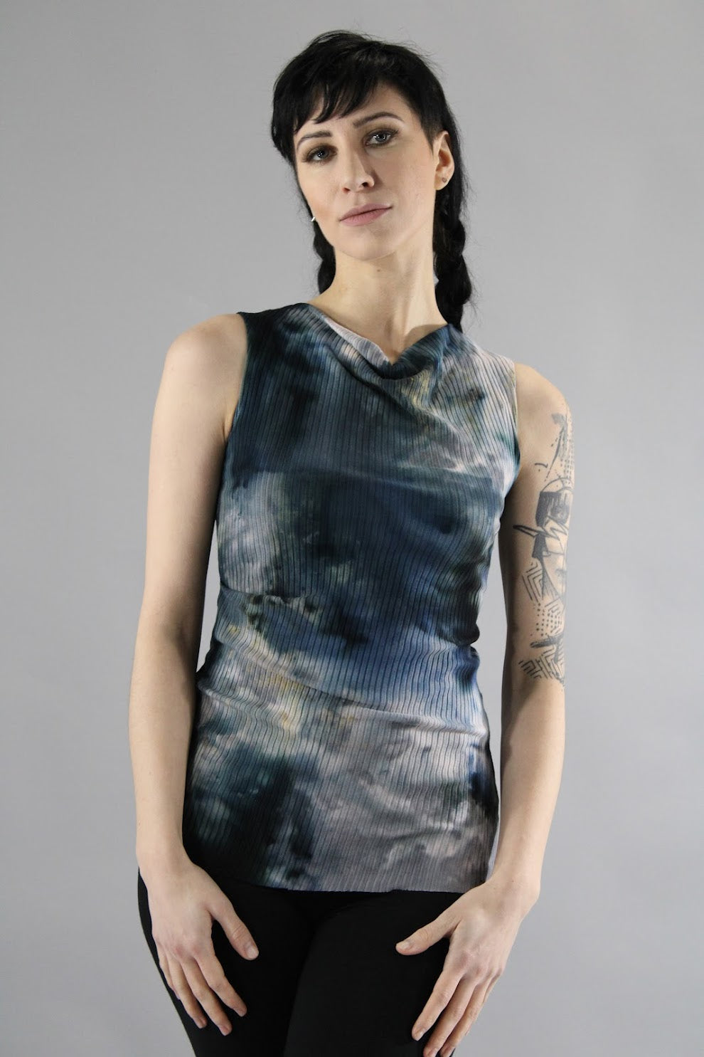 Rib Pinch Top Grey Ice – Heyne Bogut | The Official Website